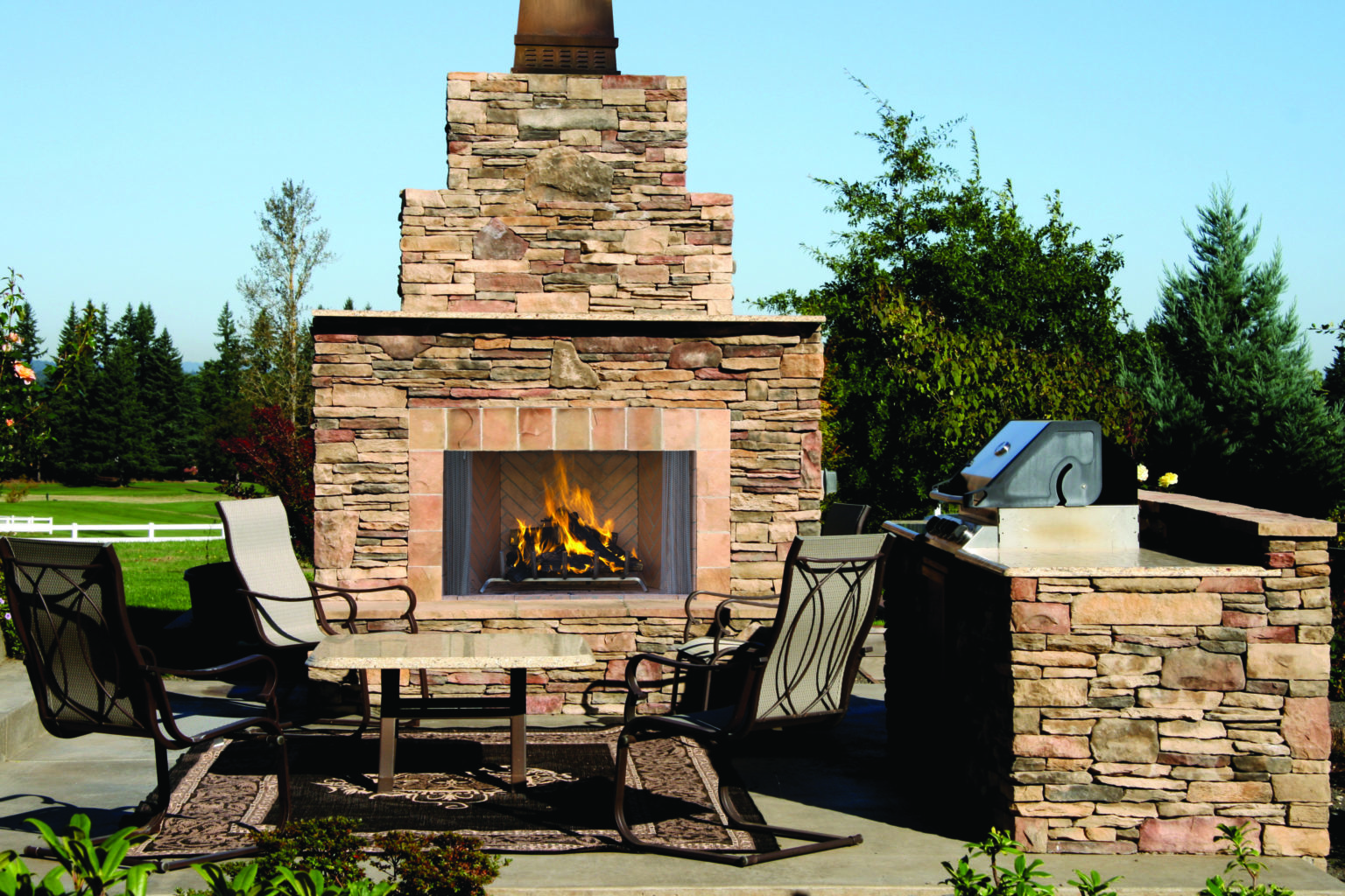 Astria Oracle 42 Outdoor Wood Fireplace | Safe Home Fireplace